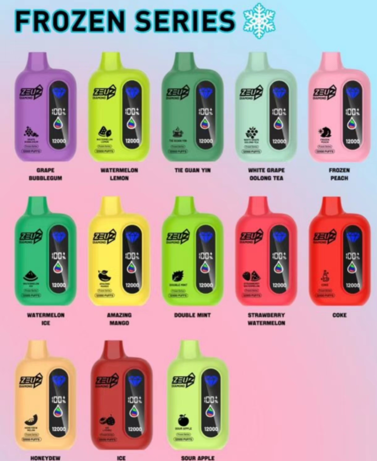 ZEUZ DIAMOND 12,000 PUFFS - Best Vape Online Store in Malaysia