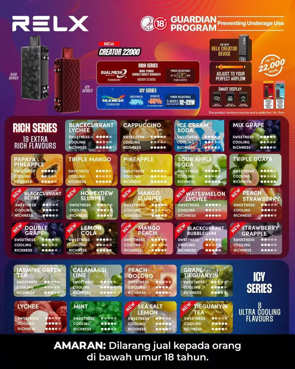 RELX V4 POD REAL - 3 POD PACK - Best Vape Online Store in Malaysia